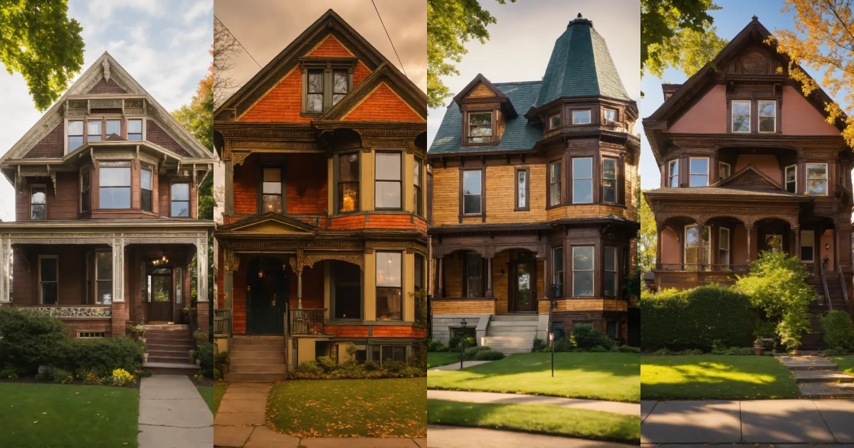 Lexica - A cleveland house, bay window, gable roof, Queen Anne