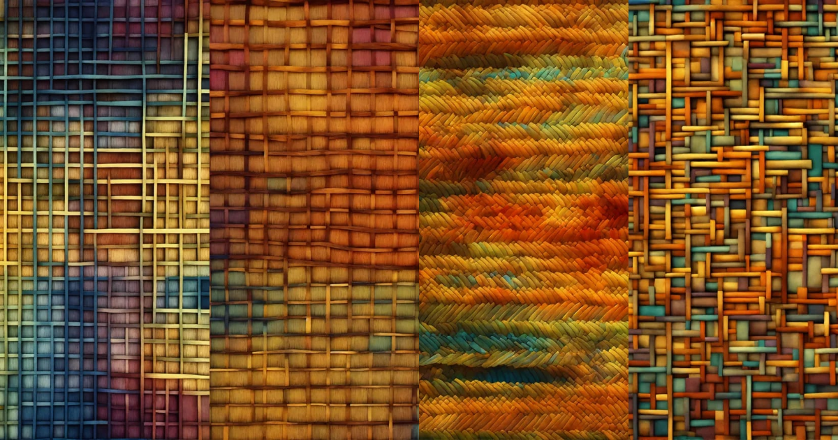 Lexica - Basketweave pattern in sumptuous colors, microscopic print