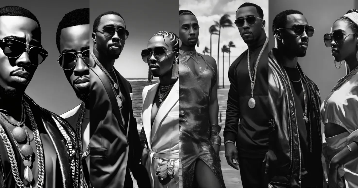 Lexica - Pop art, hyperrealist portrait of black rapper "Diddy Sean ...