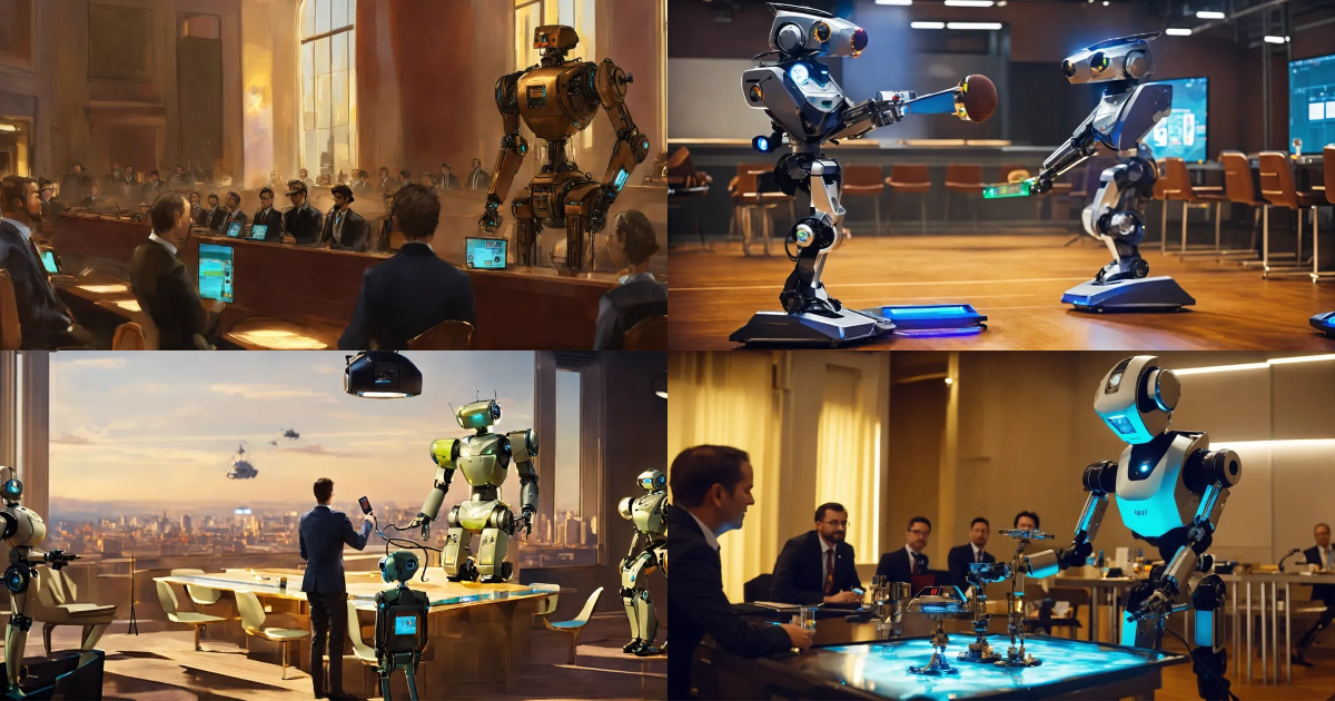 Lexica - Create a futuristic auction using robots as both auctioneer ...
