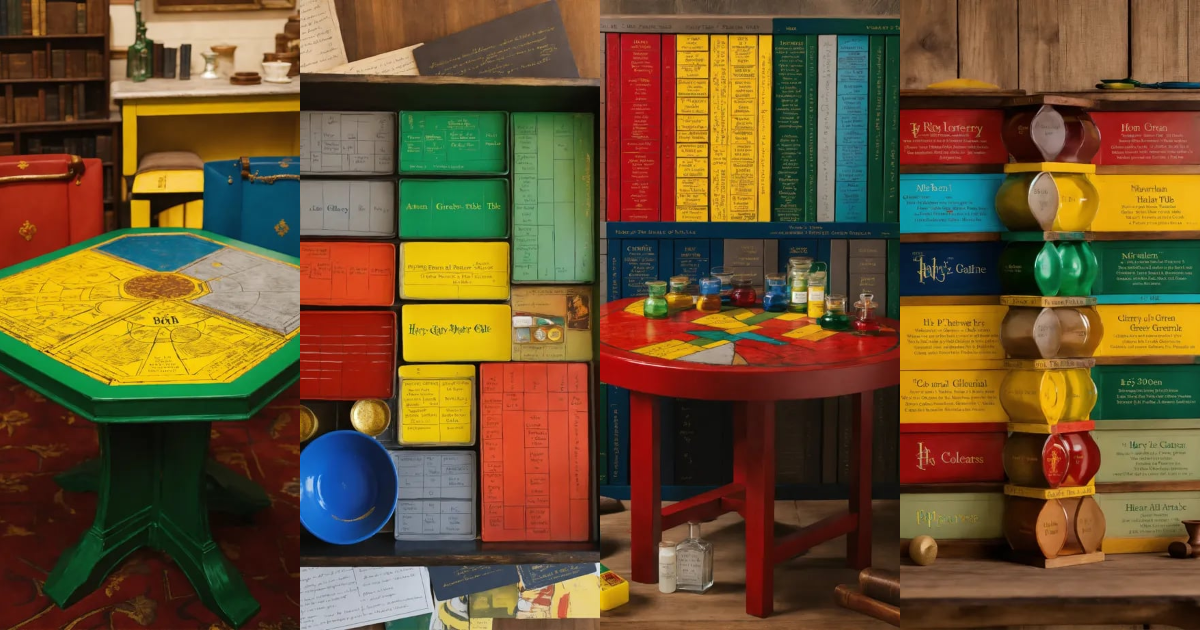 Lexica - Harry potter's table with 5 formulas color green, blue, red ...
