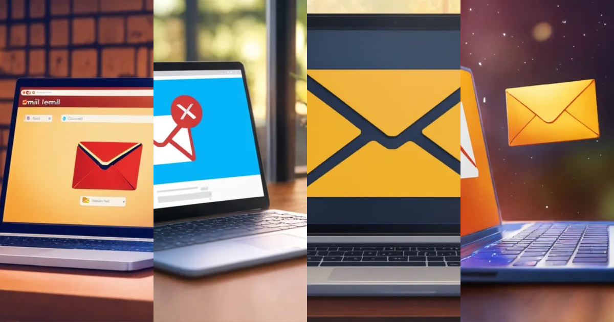 Lexica - Email address on laptop illustration