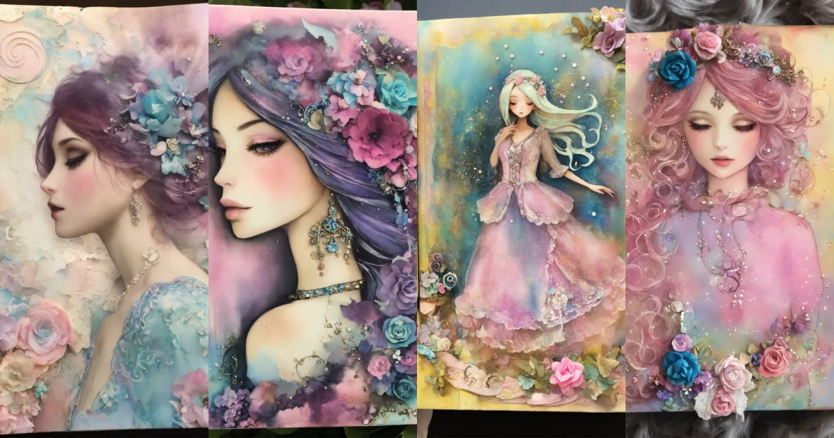 Lexica - Shabby chic dreamy mist pastel junk journals Shabby chic full ...