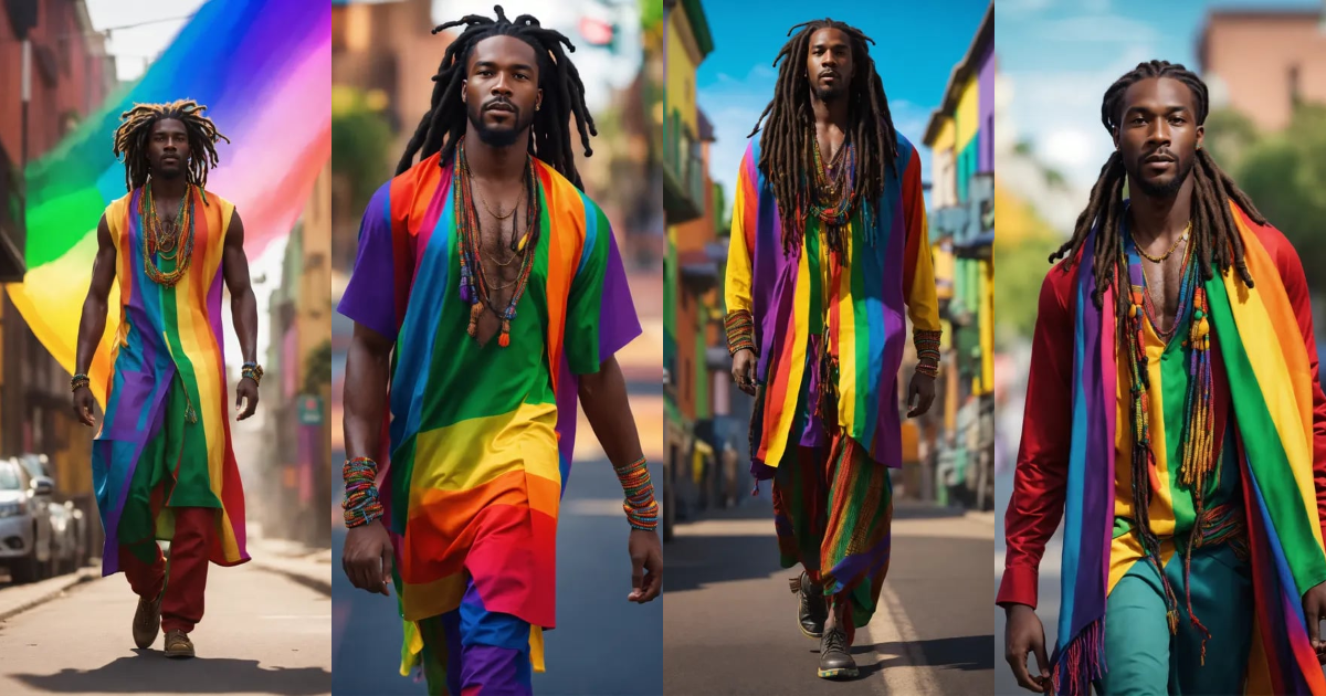 Lexica - Black man with the blackest skin on the color spectrum, his ...