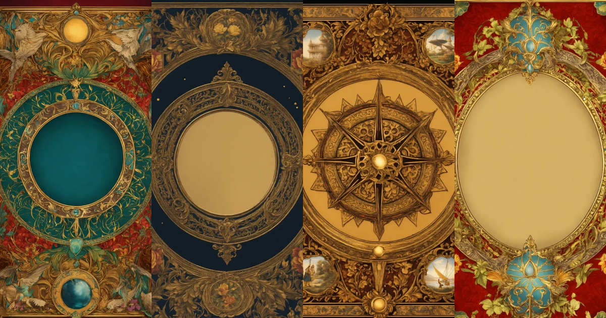Lexica - Tarot frame adorned with intricate and highly detailed ...