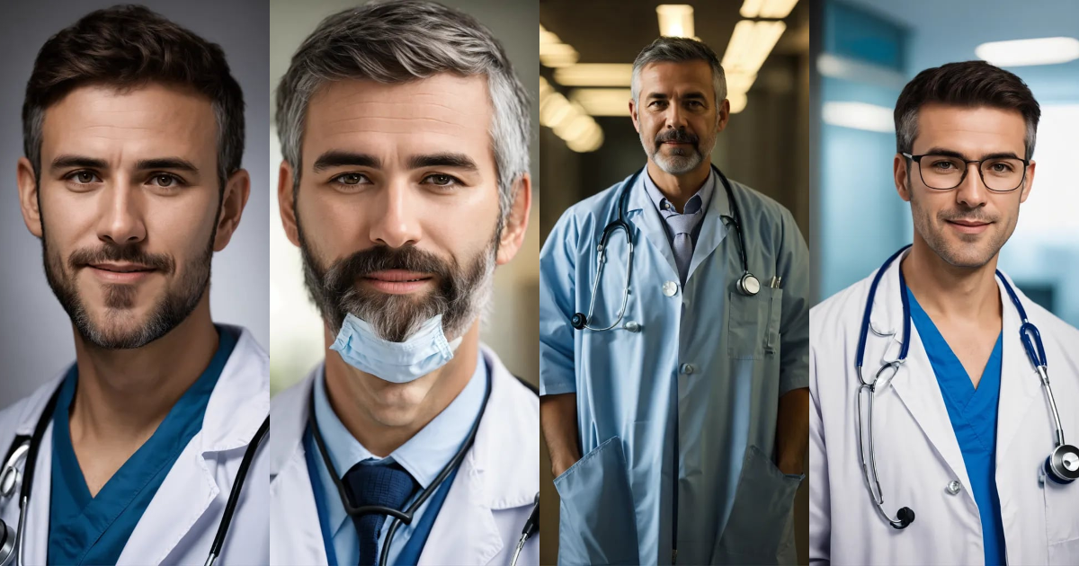 Lexica - Portrait of specialist doctor without mask