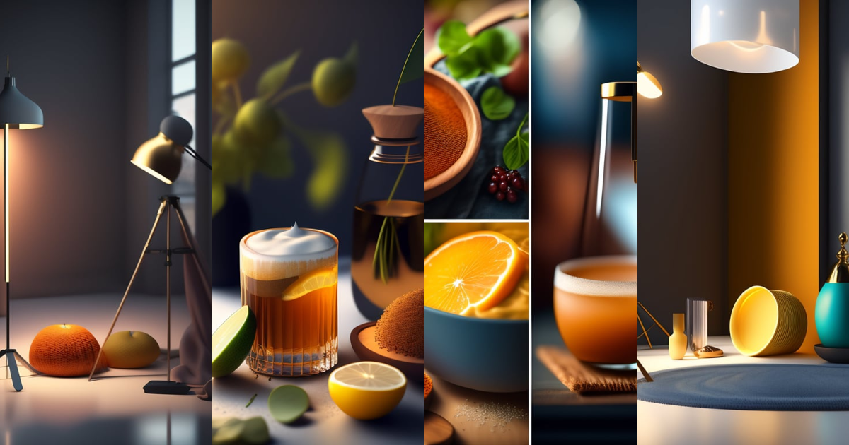 Lexica - Editorial photoshoot setup of different items that are related ...