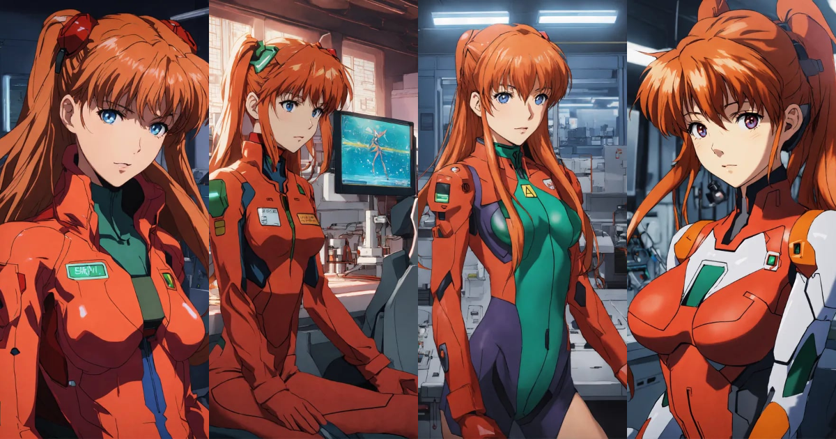 Lexica - Portrait of Asuka Langley Soryu from Neon Genesis Evangelion ...