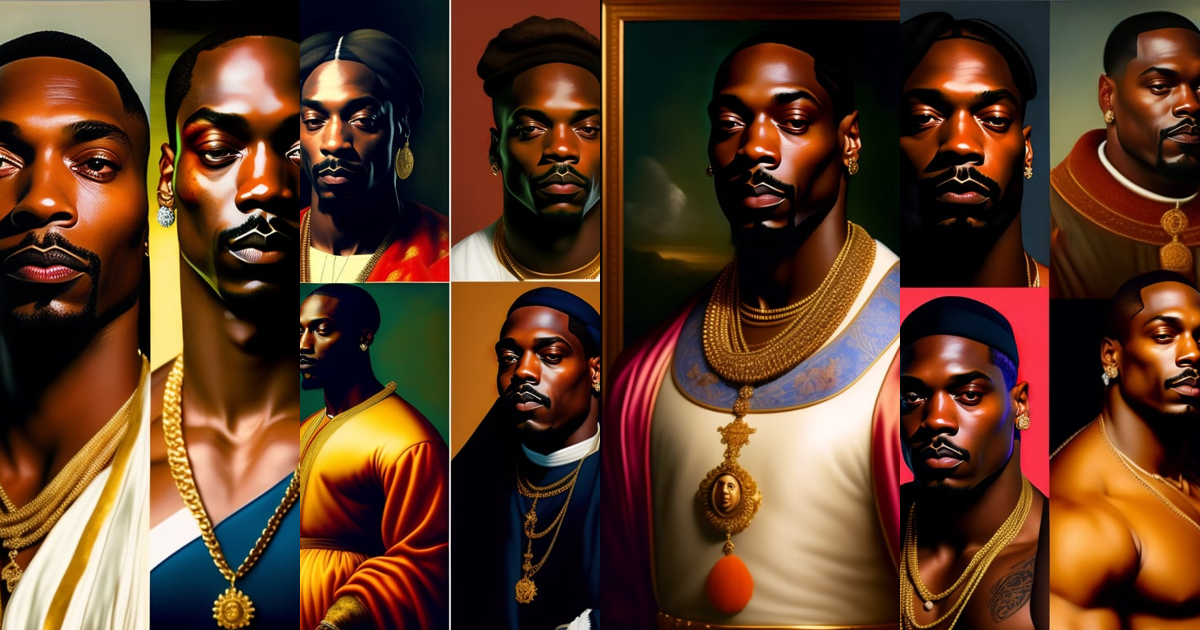 Lexica - A painting with famous rappers including Snoop Dogg, 2Pac and ...