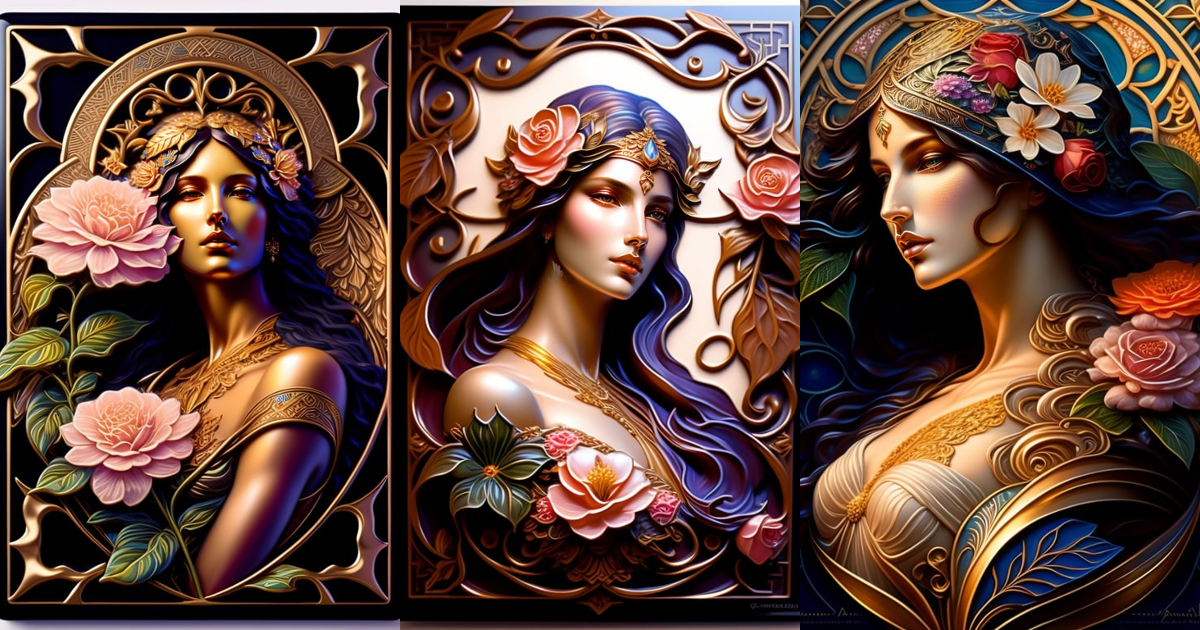 Lexica - Steve Vai Ceramic Tile Art, depicting beautiful flowers, intricate, elegant, highly ...