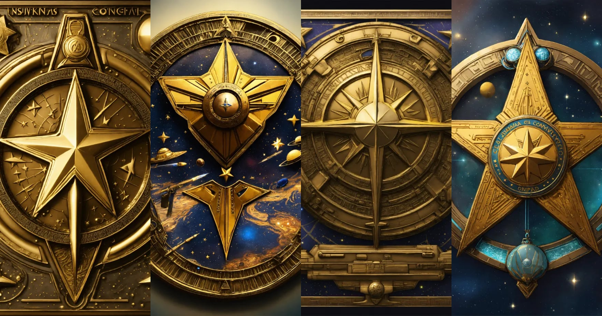 Lexica - Illustration of an insignia of a star command. Insignia Ashtar ...