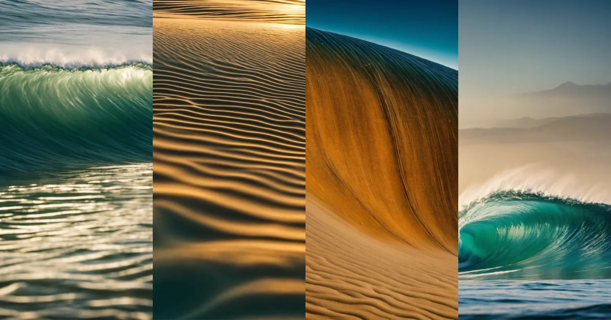 Lexica - High-resolution photograph perfect wave landscape abstract, a ...