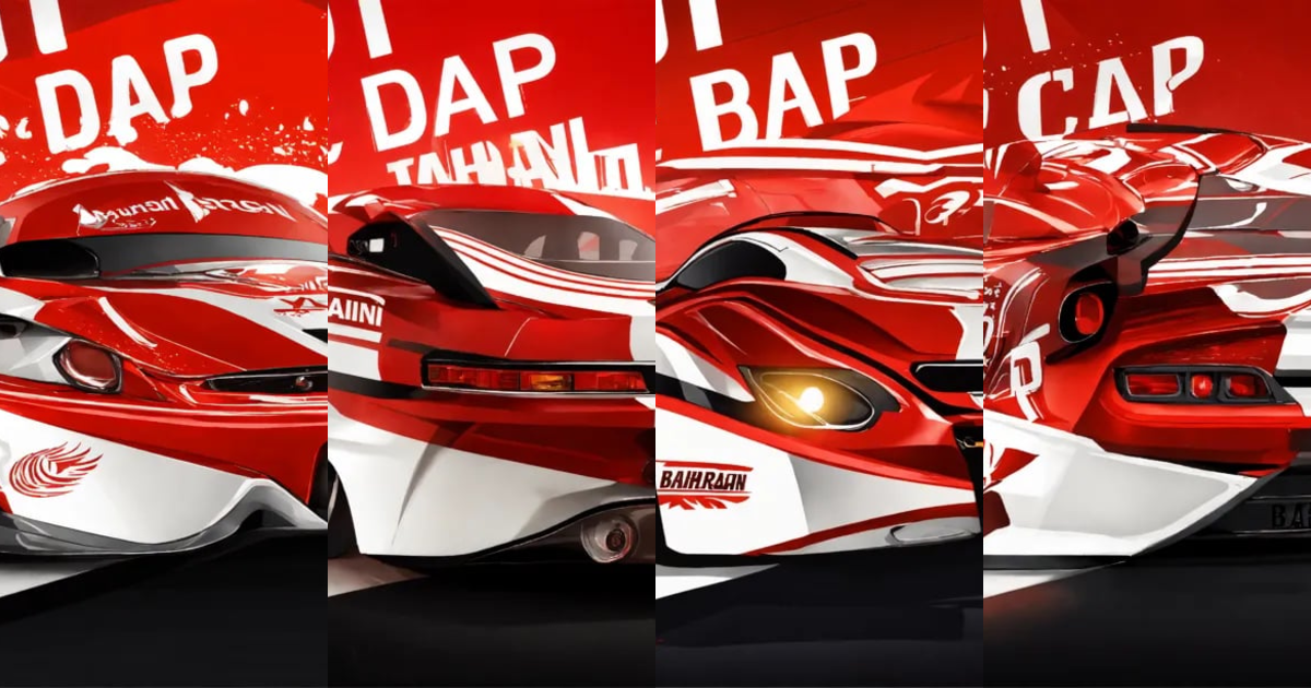 Lexica - Bahrain red and white vector clean modern car drag race car ...