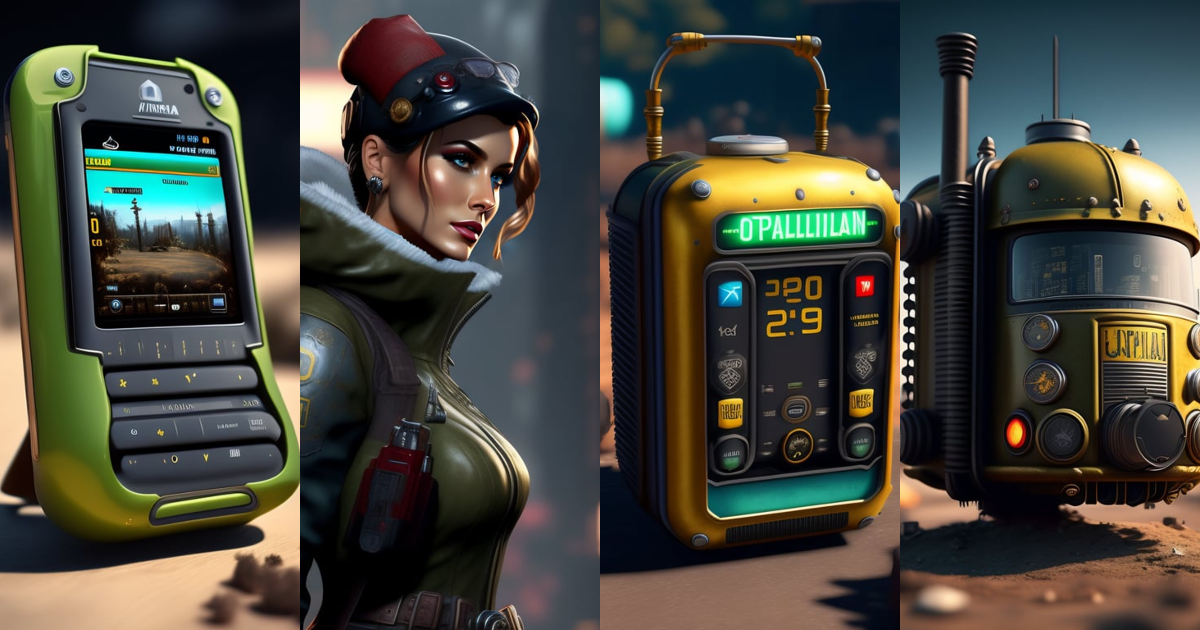 Lexica - An extremely complex Fallout 4 Mobile phone,Waste punk