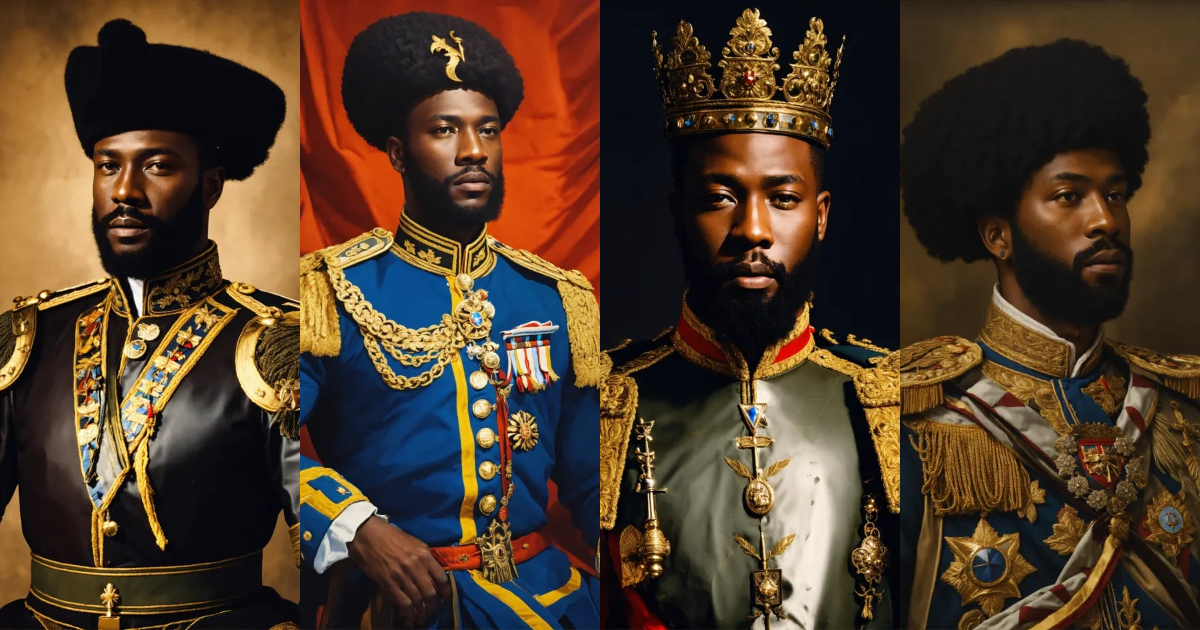 Lexica - A black king david in military uniform