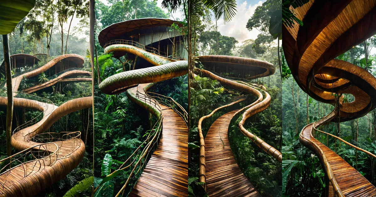 Lexica - An architectural photograph of "The Serpentarium" in the heart ...