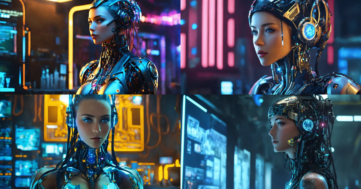 Lexica - Cybernetic woman, futuristic laboratory, cyberpunk style ...