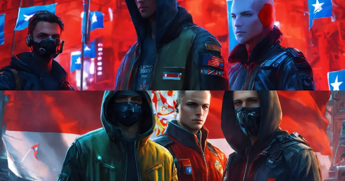 Lexica - Ultra realistic cyberpunk image of russian hackers with ...