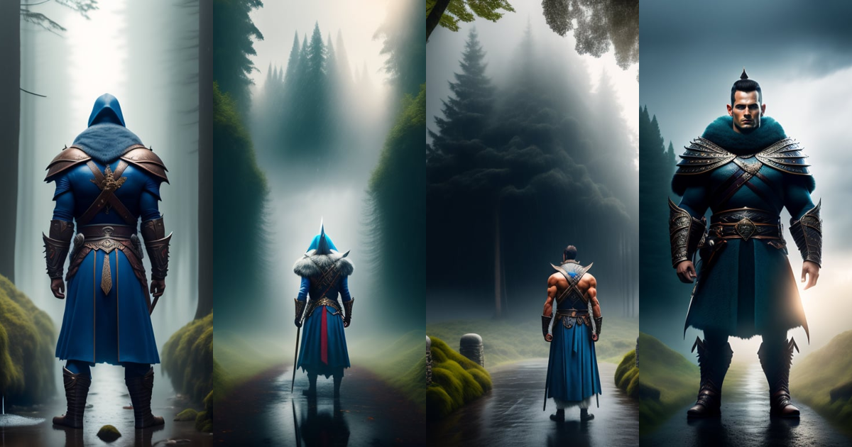 Lexica - 3d 8k, ultra realistic, warrior standing in front of a huge ...