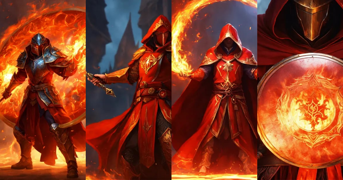 Lexica - Fire shield, shield made of flames, magical shield, magical ...