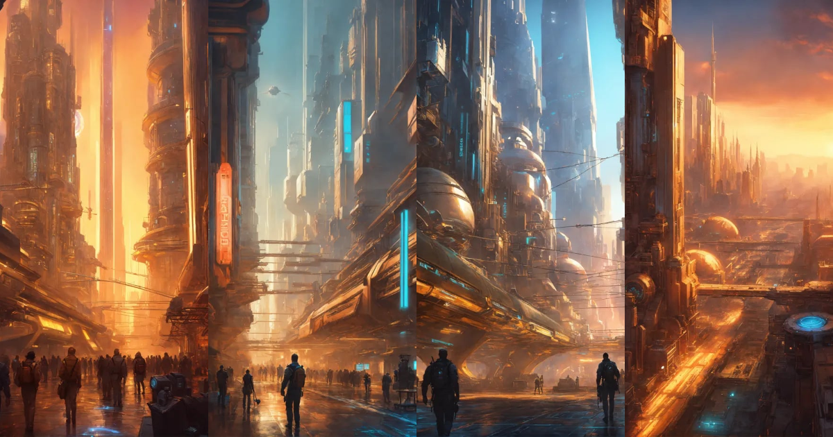 Lexica - Sci-fi effect poster background, sci-fi metropolis of the future, intricate, highly ...