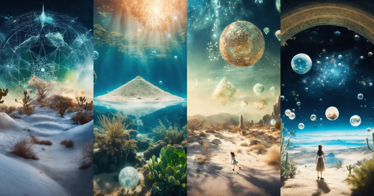 Lexica - Underwater long exposure photography, a giant white desert ...