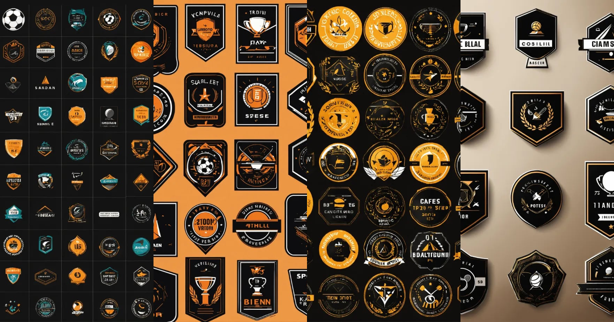 Lexica - Sport badges minimalistic basic shapes vector design black ...