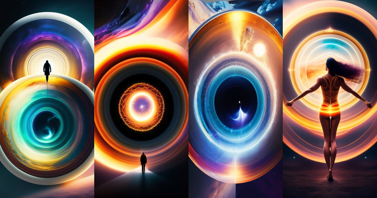 Lexica - The ethereal body transforms into an infinite soul circling in ...