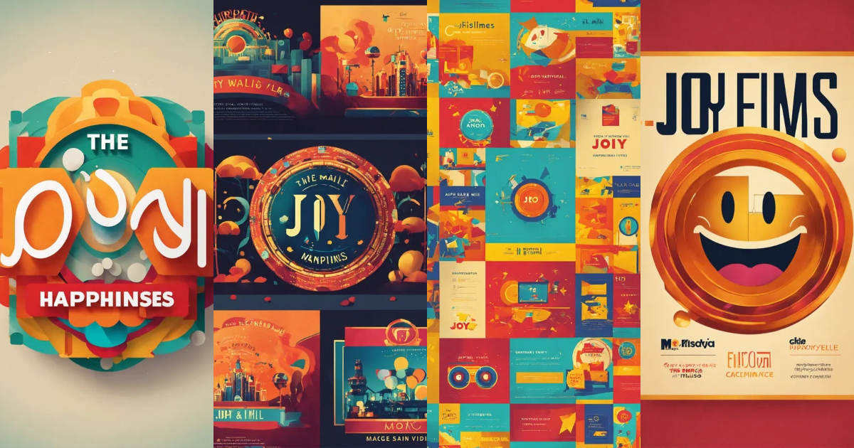 Lexica - Movie production company, text as "joy films", Concept ...