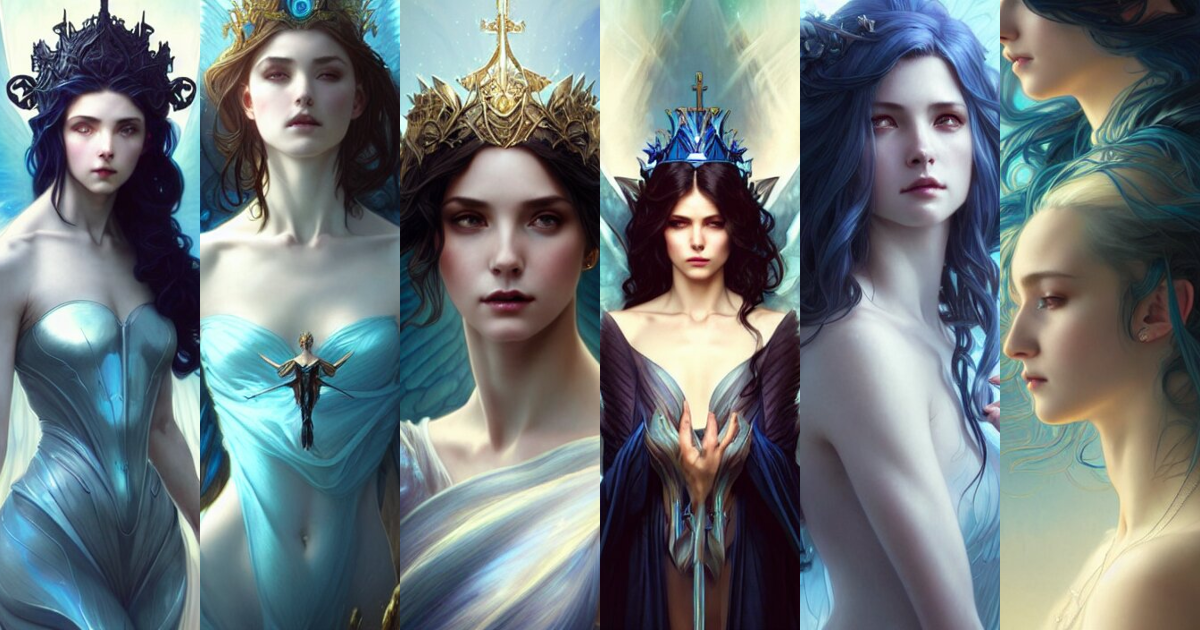Lexica - A beautiful cinematic female archangel queen, fantasy sea ...
