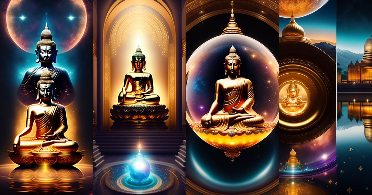 Lexica - Thousands of crystal balls with buddha images inside spreads ...