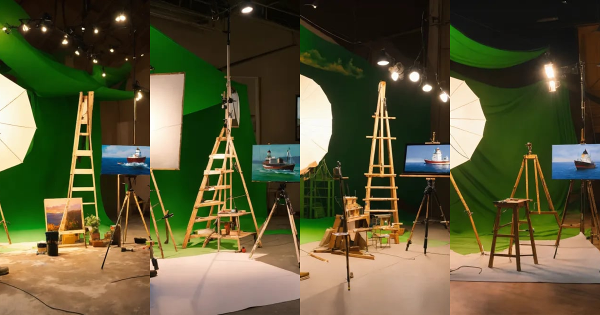 Lexica - The process of creating movie sets. The artist paints the ...