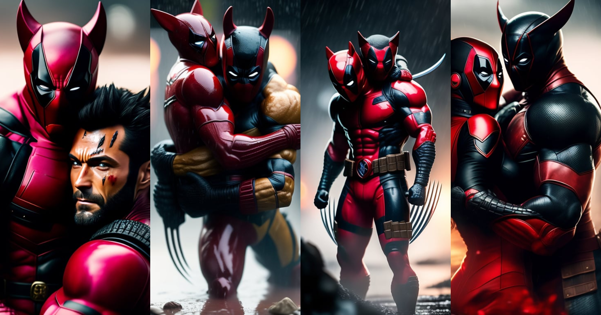 Lexica - Wolverine carrying deadpool between his arms, on the ground ...