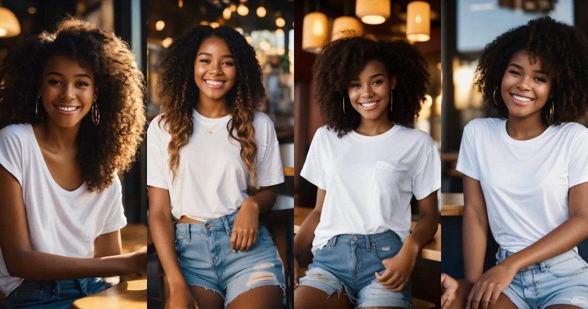 Lexica - Knees up photo of one happy 20 yr old black female model who ...