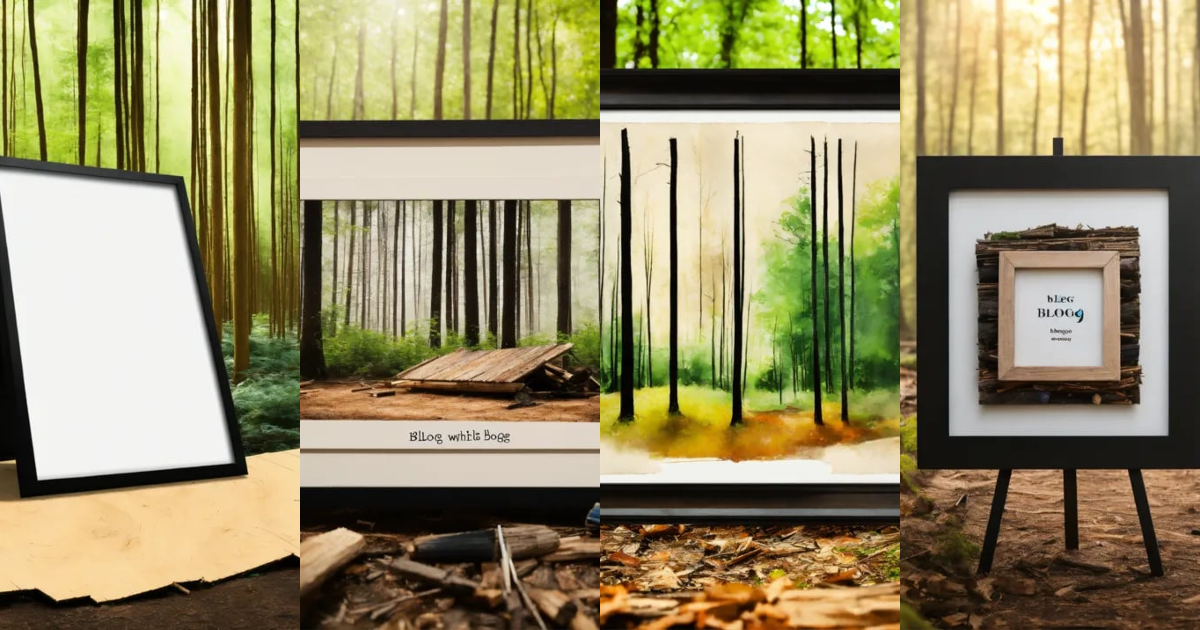 Lexica - Presentation of a simple white canvas, black frame, "Blog ...