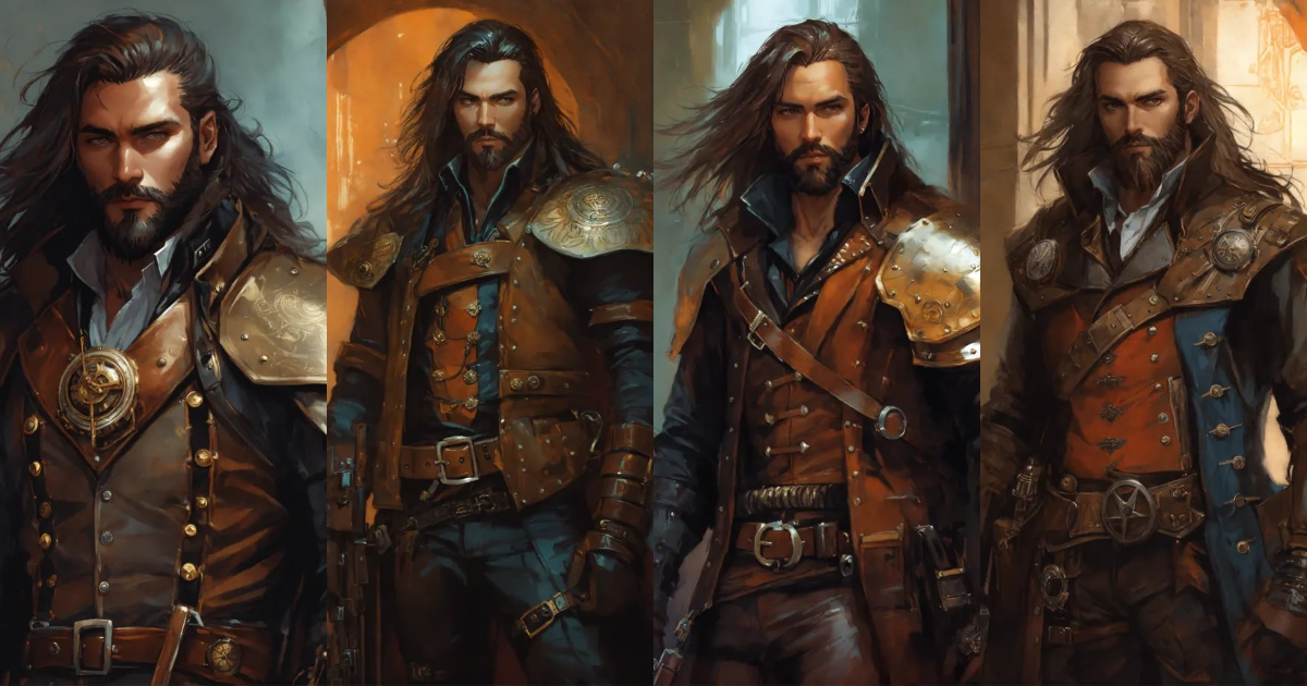 Lexica - Male steampunk vampire bounty hunter wearing studded leather ...