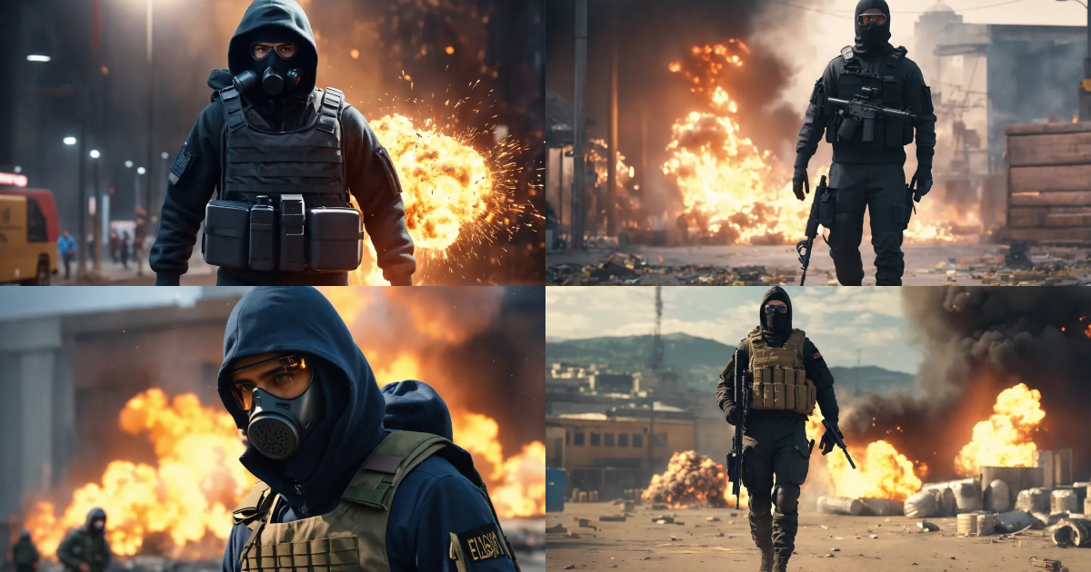 Lexica - Full length male terrorist READY for terrorist attack ...