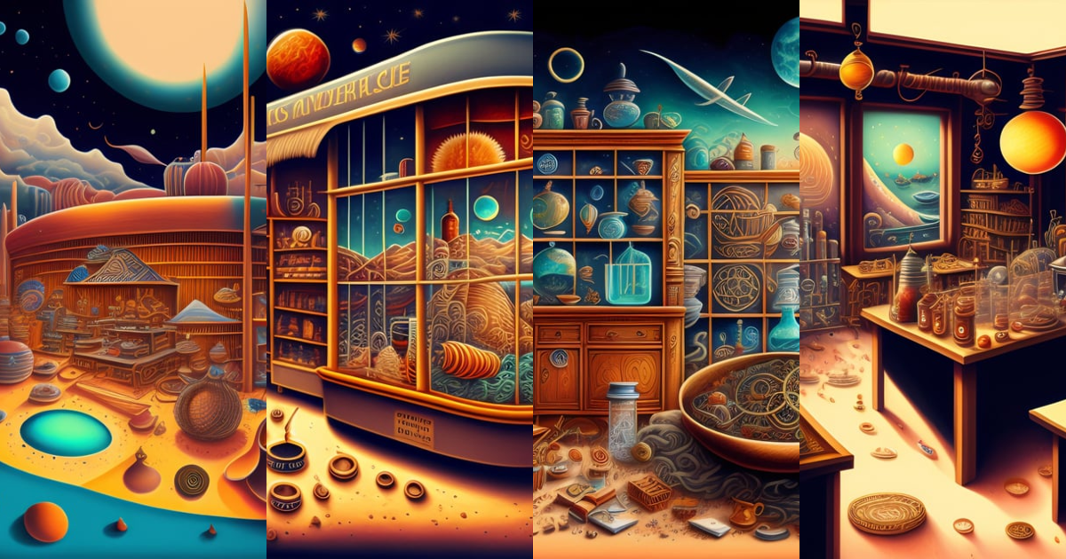 Lexica - Messy surreal hand-drawn painting of a chaotic laboratory with ...