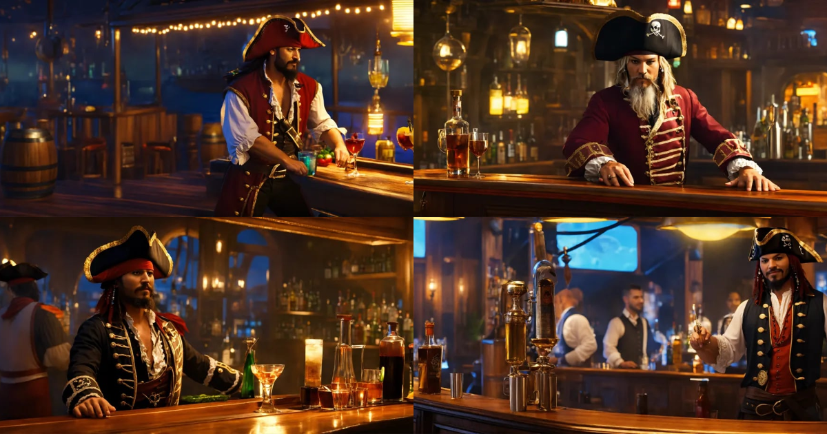 Lexica - Pirate Bartender, 8k