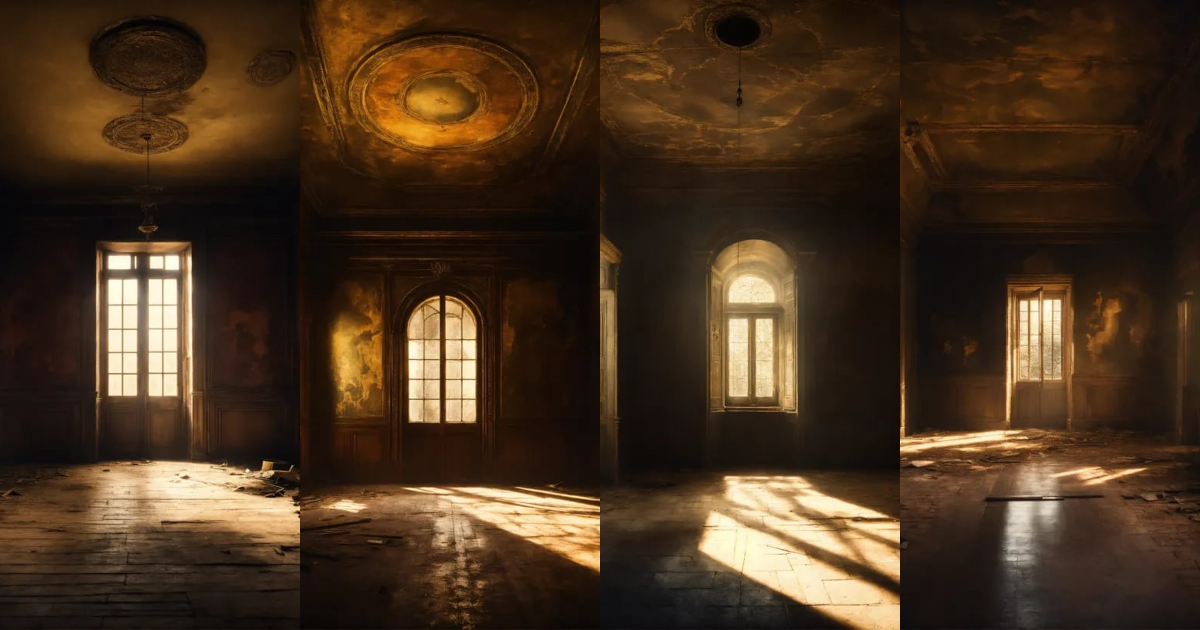 Lexica - Imagined depiction of an old, abandoned room devoid of any ...