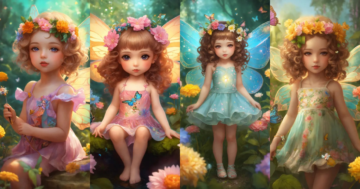 Lexica - Portrait and shot full body of a very cute glad fairy chibi ...