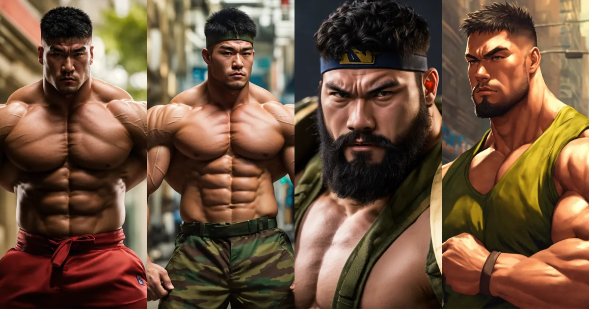 Lexica - 30-year-old man with big muscles, big bodybuilder, body like a ...