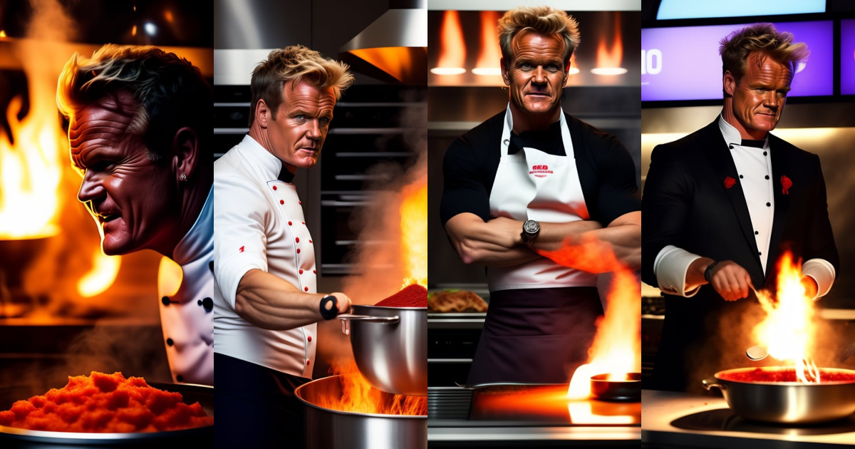 Lexica - Gordon Ramsey cooking the devil