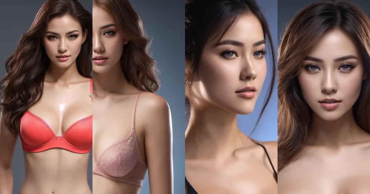 Lexica - The female is uncovered, 38D cup, standing, studio environmnet, full body view, DSLR ...