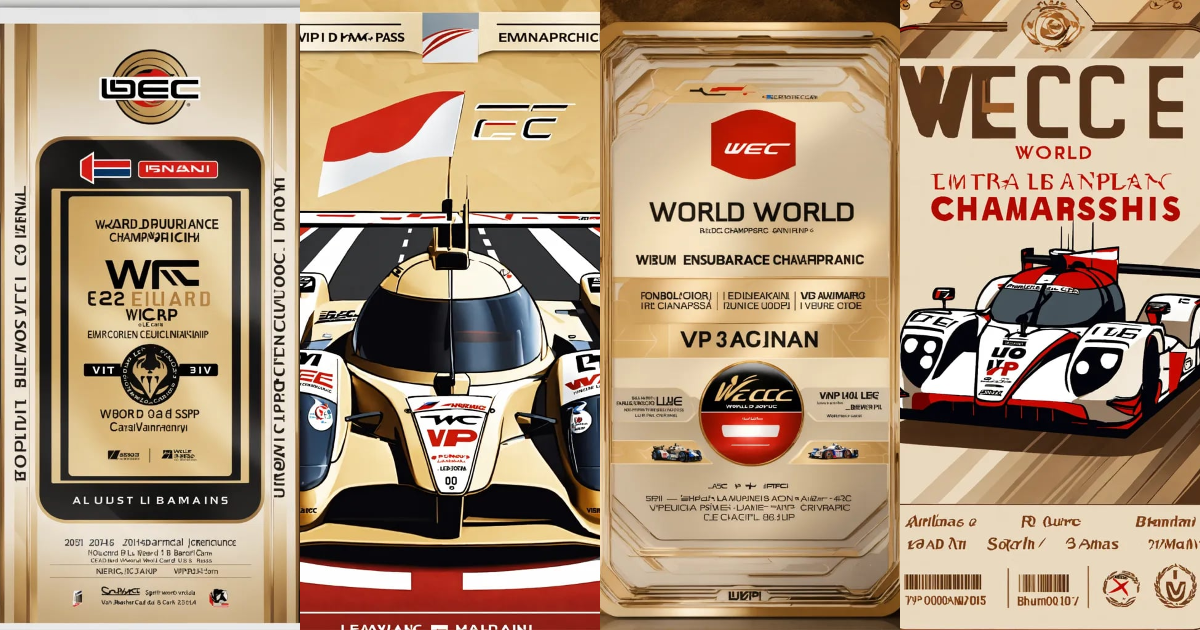 Lexica - WEC World endurance championship card VIP ID pass, beige white ...