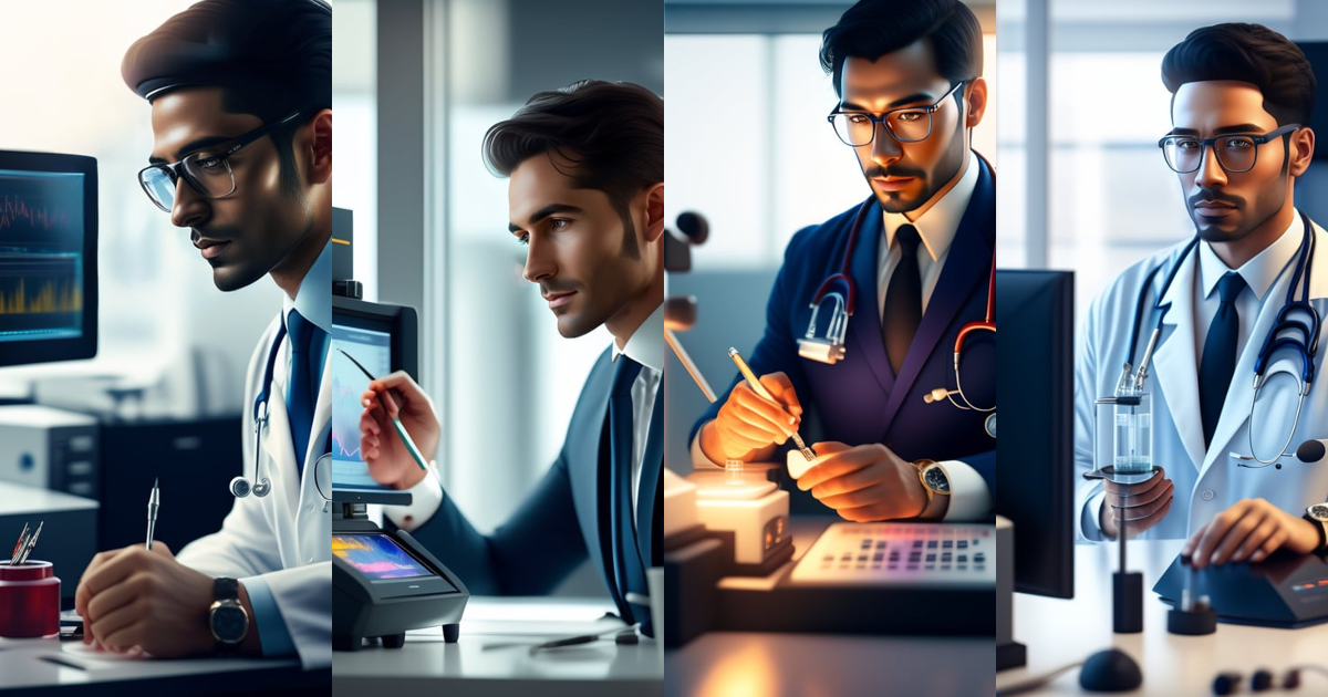 Lexica - Doctor young sophisticated in modern office consultation with ...