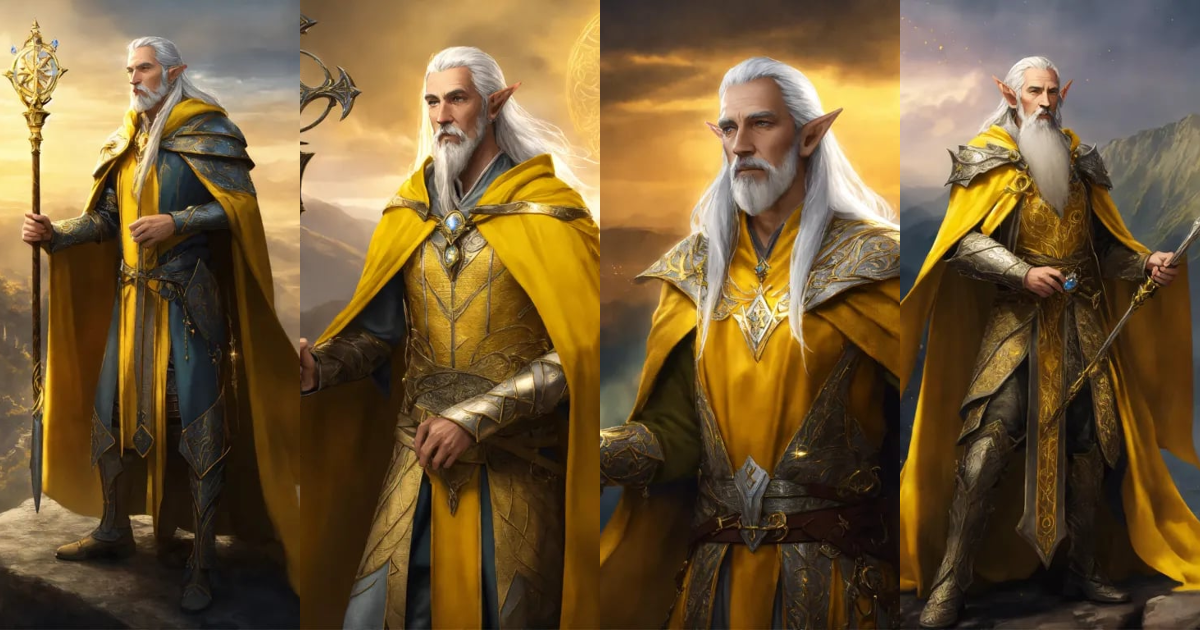 Lexica - Fantasy setting, an enigmatic elder wise high-elf lord, with ...