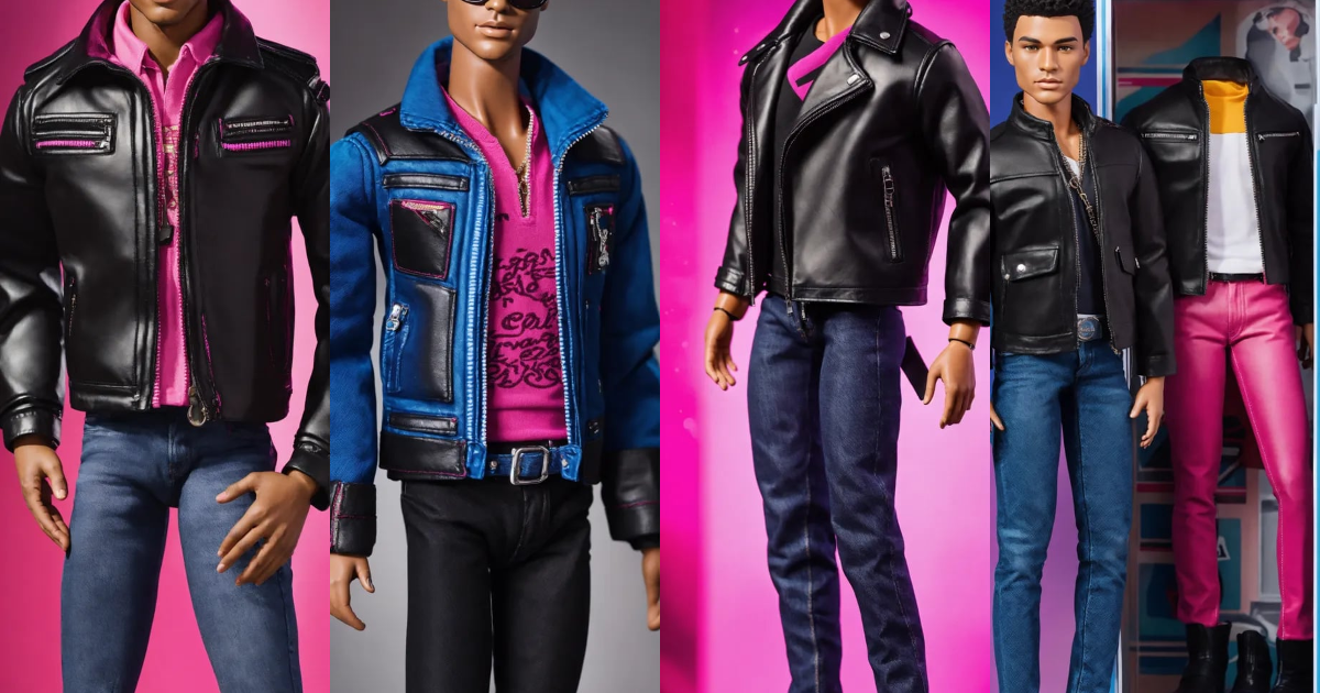 Lexica - Design the packaging for a Ken doll in a stylish, black ...
