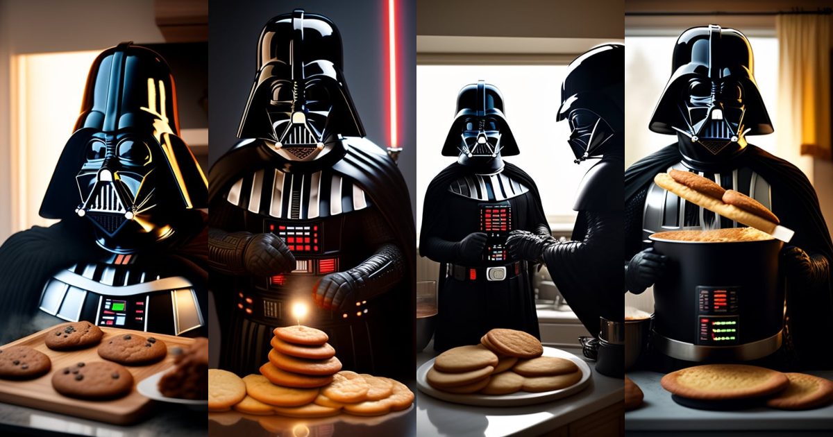Lexica - Darth vader cooking some cookies