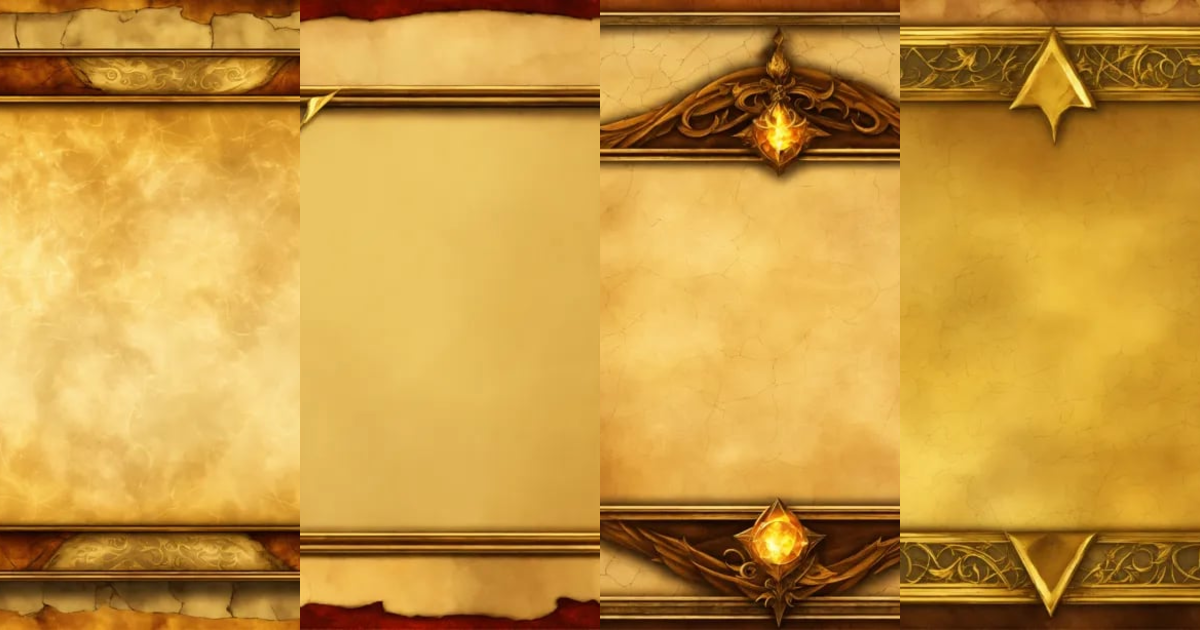 Lexica - Magic frame, template, old parchment background, magic ...